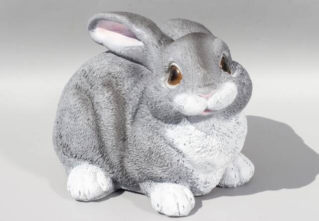 Rabbit Statue Outdoor Bunny Loss Sculpture Pet Garden Memorial Hare ...
