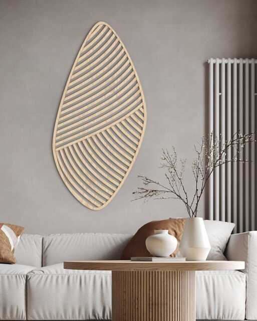 Asymmetrical Wood Wall Art - Geometric Modern Wooden Minimalist Wall ...