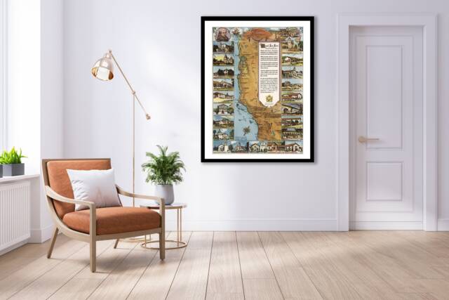 1949 California Missions Poster, California History, Spanish Mission ...
