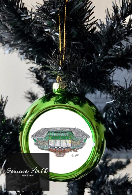 Parkhead Drawing Inspired Christmas Bauble Design - Football Decoration ...