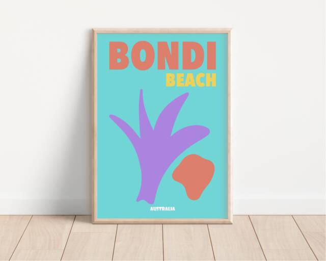 Bondi Beach Bright Travel Print - Poster, Fashion, Holiday, On Trend ...