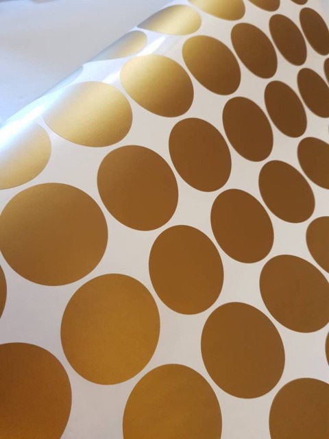Gold Wall Decals, Stickers, Polka Dot Dots, Home Decor, Art, Golden Art ...