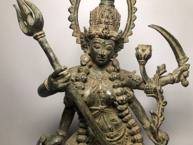Large Mahakali Bronze, Goddess Kali Statue, Hindu God Figurine, Durga ...