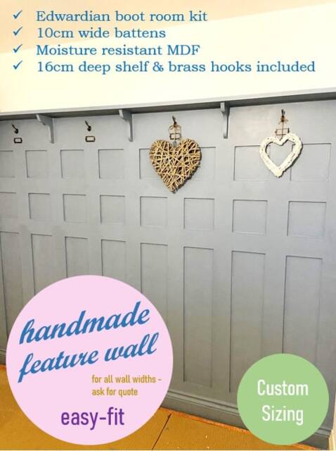 Easy Fit Complete Edwardian Styled Boot Room Feature Wall. Complete Kit ...