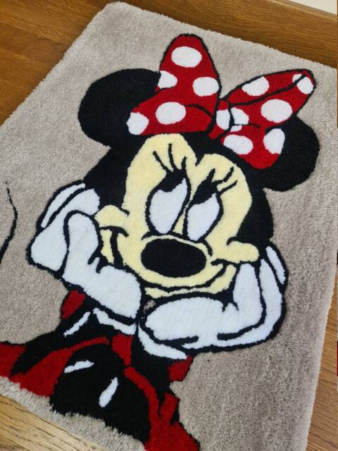 Minnie Mouse Rug Tufting Rugs Handmade Minnie Mouse Custom Kids Cartoon ...
