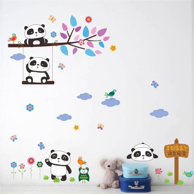Sweet Home - Cute Pandas Wall Sticker Art Decals For Kids by Etsy ...