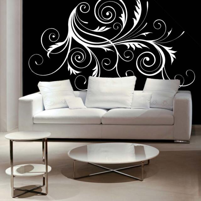 Elegant Swirl Wall Decal, Flourish Vine Accent, Corner Decor, Acanthus ...