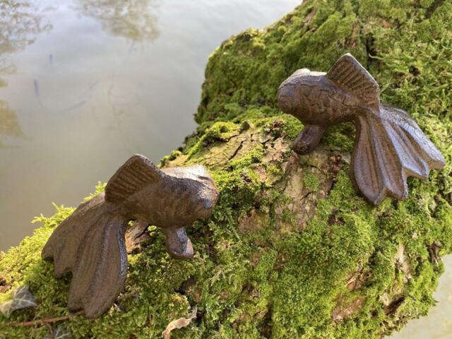 Pair Of Small Cast Iron Fish Pond Garden Ornaments by Etsy | uFurnish.com