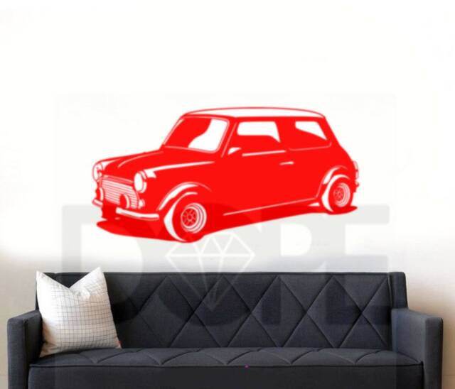 rd24 Mini Cooper Classic Car Vinyl Sticker Wall Art Decal Garage by ...