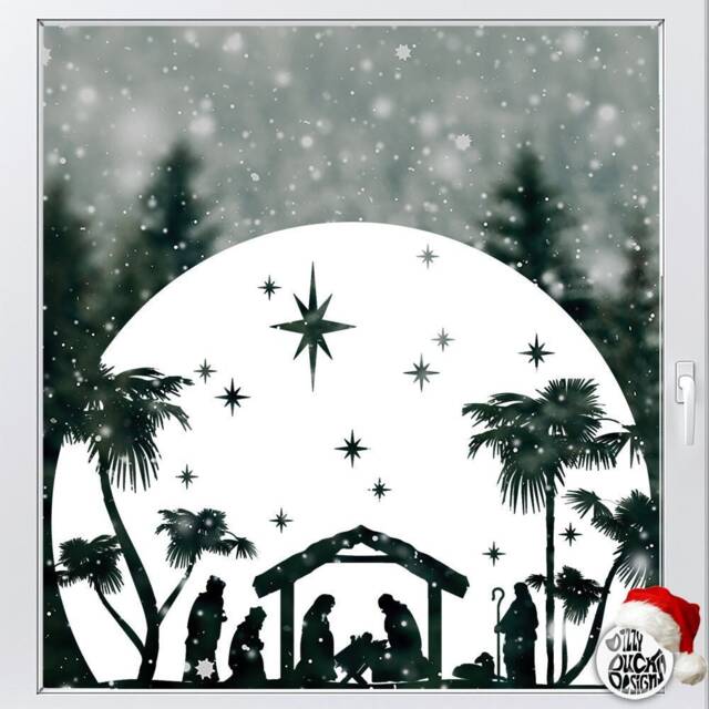 Nativity Window Sticker - Dizzy Duck Designs Scene Christmas Clings ...