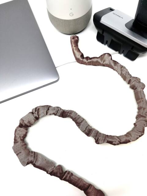 Dk Taupe Thin Style Hook & Loop Lamp Cord Cover 9 Ft X 7/8 in Sand ...