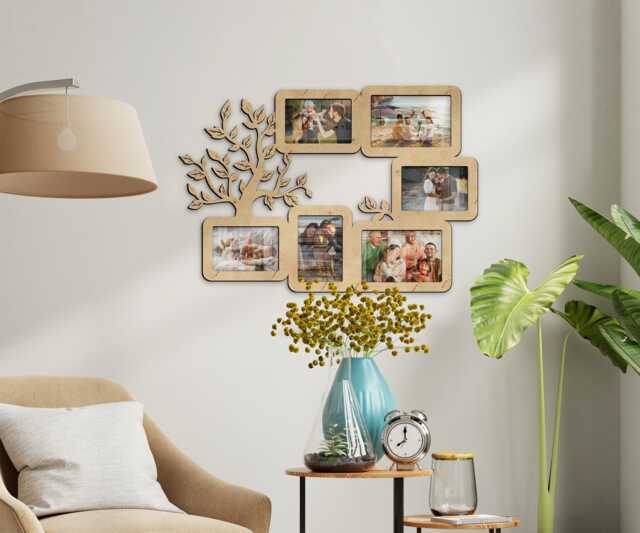 Personalized Custom Family Tree Picture Frame Collage Family Wall Decor ...