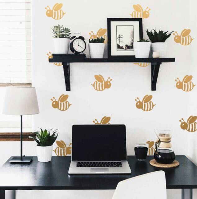 Bees Wall Decal, Bee Stickers, Flying Bees Vinyl Decals For Kids Room ...
