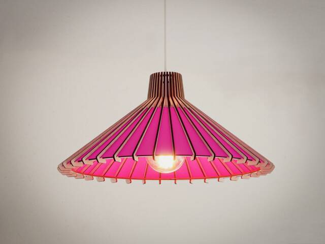Hot Pink Pendant Lamp, Girly Ceiling Light Fixture, Rose Lampshade ...