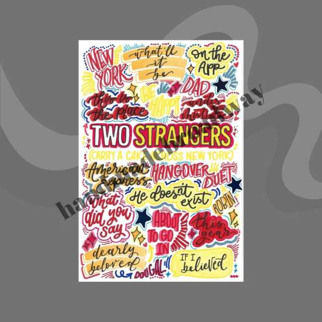 Two Strangers - Musical Theatre Poster, Broadway Wall Art, Lover Gift ...
