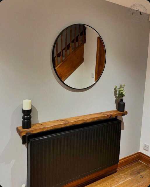 Chunky Shelf - Solid Wood Farmhouse Industrial Brackets Radiator Cover ...