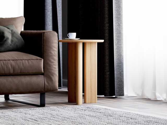 Minimalist End Table - Unique Side Solid Oak Wood Wooden Table Modern ...