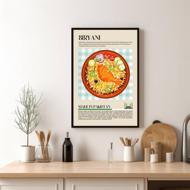 Biryani Pakistani Food, Asian Street Kitchen Print, Retro Poster, Wall ...