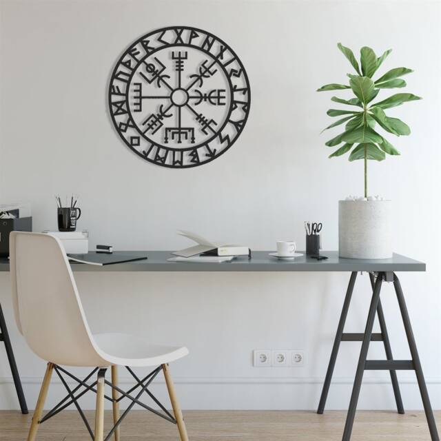 Vegvisir Viking Compass Metal Wall Art Nordic Protection Symbol by Etsy ...