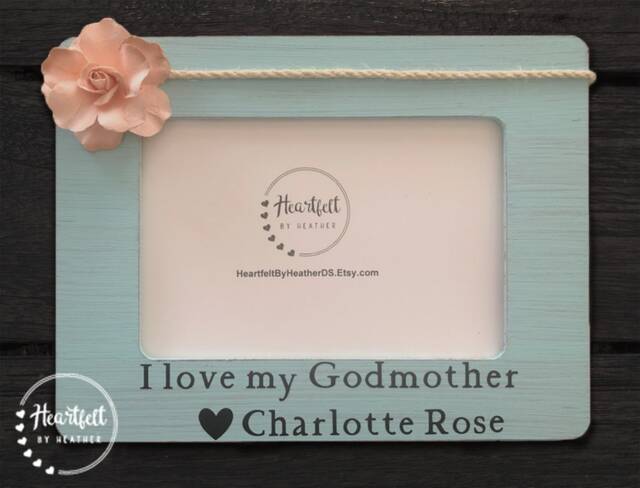 Godparent Gift - Personalized Picture Frame From Godchild Baptism For ...