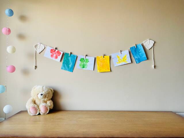 Children's Mini Art Display Garland - Macrame Feathers Wall Hanging ...