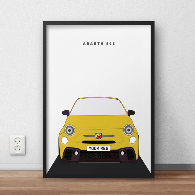 Abarth 595 Print - Fiat 500 Turismo Competizione Cool Car Iconic ...