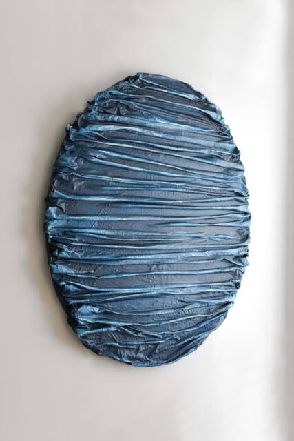 Blue Original Abstract Wall Art, Modern Texture Canvas Minimal Plaster ...