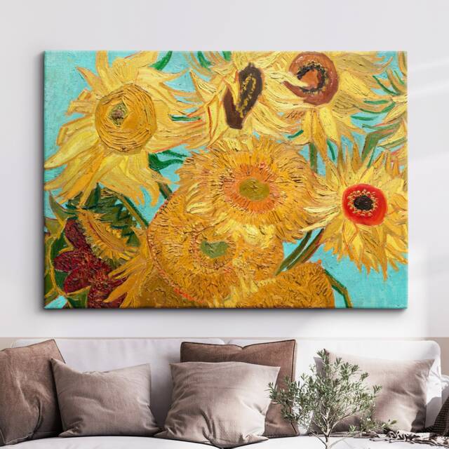 Sunflowers Vincent Van Gogh Abstract Oil Painting Wall Art Framed ...