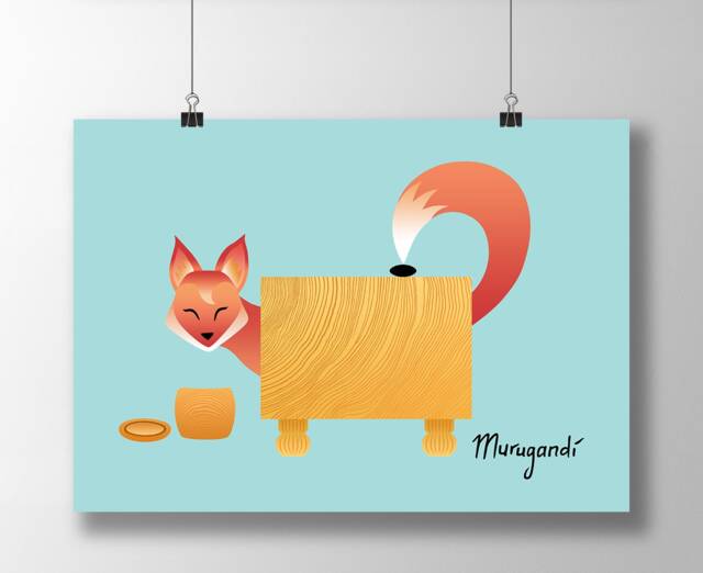 Poster - Cheeky Little Fox Baduk, Weiqi, Go Game Cunning Reynard Plays ...