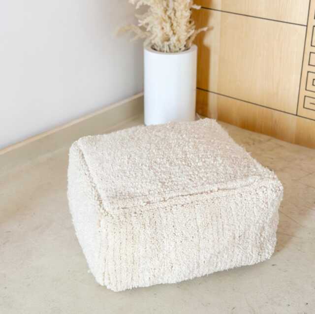 Luxurious Shearling Floor Pouf - Cozy & Modern Handmade Ottoman by Etsy ...