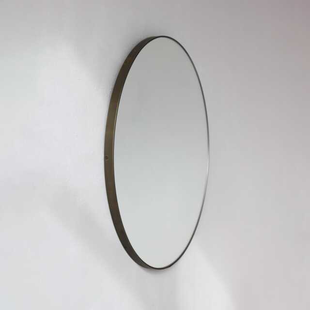 Orbis??? Round Mirror With Bronze Patina Brass Frame by Etsy | uFurnish.com