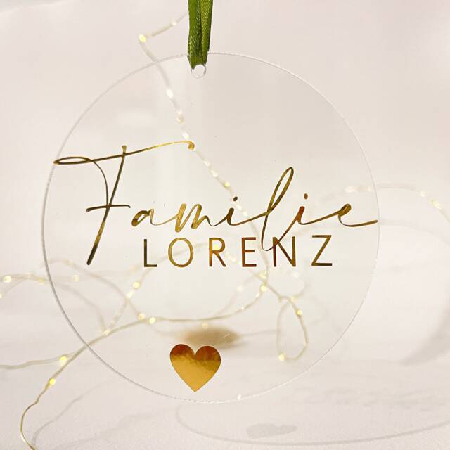 Personalized Acrylic Disc With Name, Welcome Sign, Christmas Decoration ...