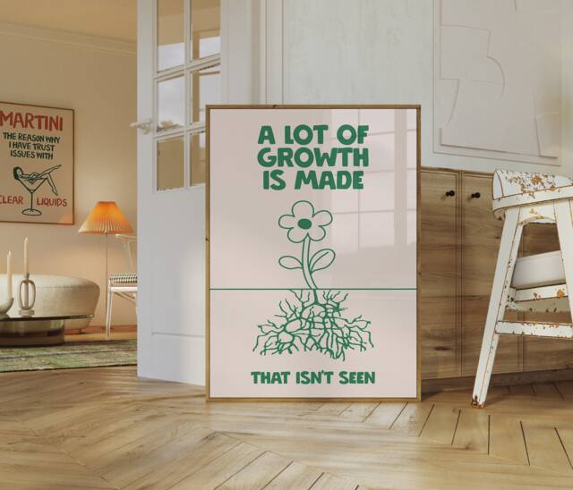 Growth Poster, Aesthetic Kitchen Wall Art Print, Maximalist Decor ...