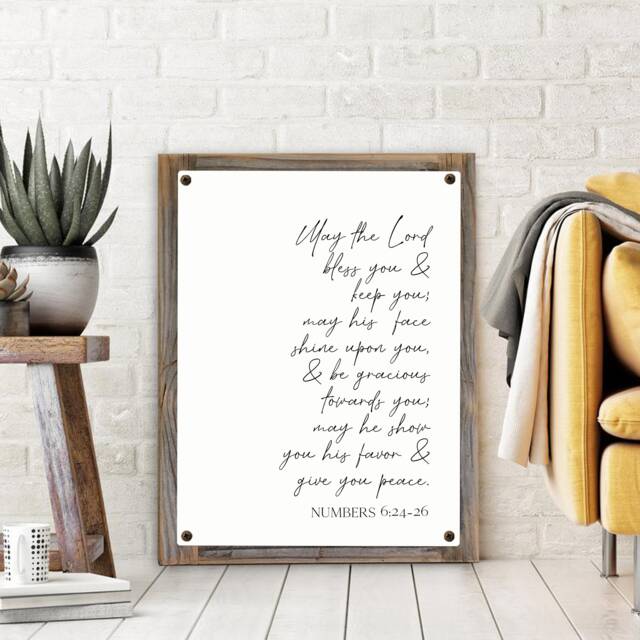 Numbers 624-26 May The Lord Bless You Metal Print On Reclaimed Wood ...