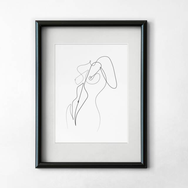 Line Art Iii - Fine Line Female Body Art Print by Etsy | ufurnish.com