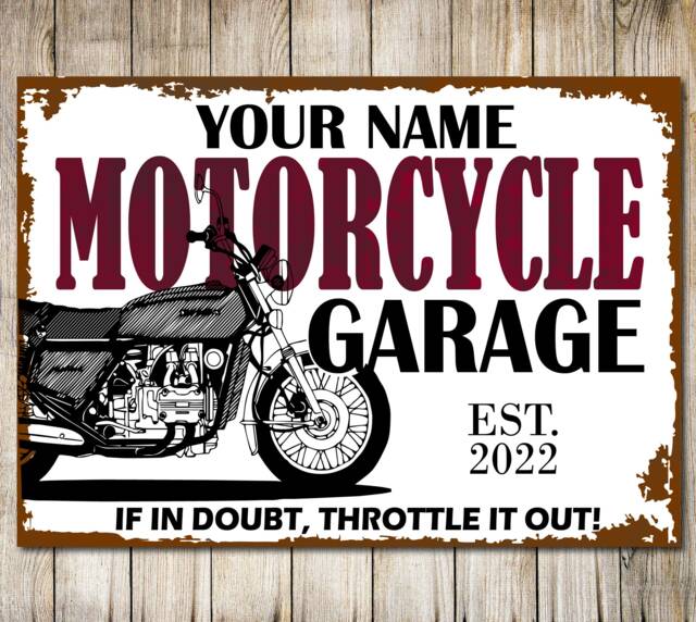 Personalised Motorcycle Garage Workshop Repair Service Mechanic Biker ...