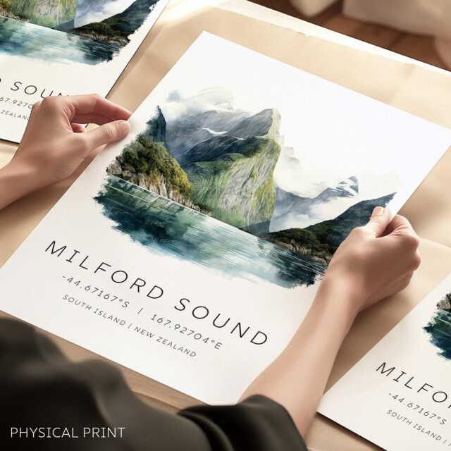 Milford Sound Travel Print, New Zealand, Zealand Poster, Gift, Prints ...