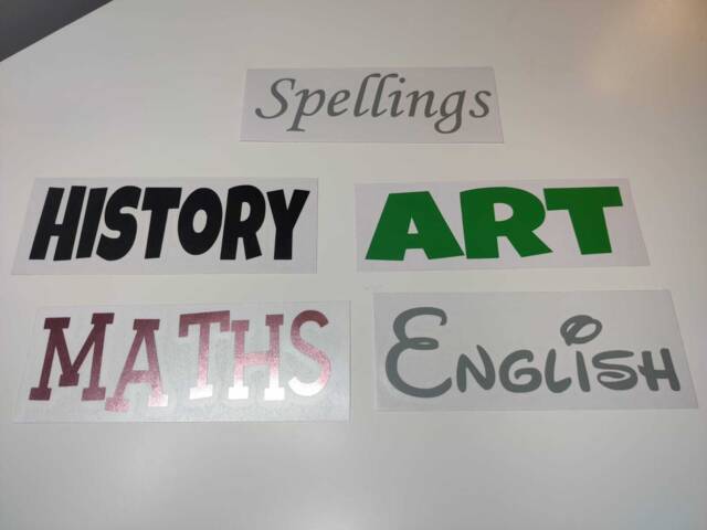 Custom School Subject Labels. For School, Homeschooling, Classroom ...