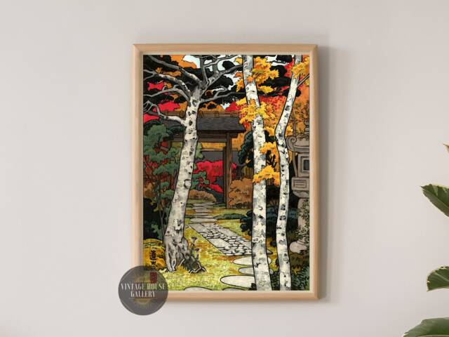 Hakone Shinsengo Sangetsuan Sangetuan Museum By Yoshida Toshi Ukiyo-E Japanese Wall Art Print ...