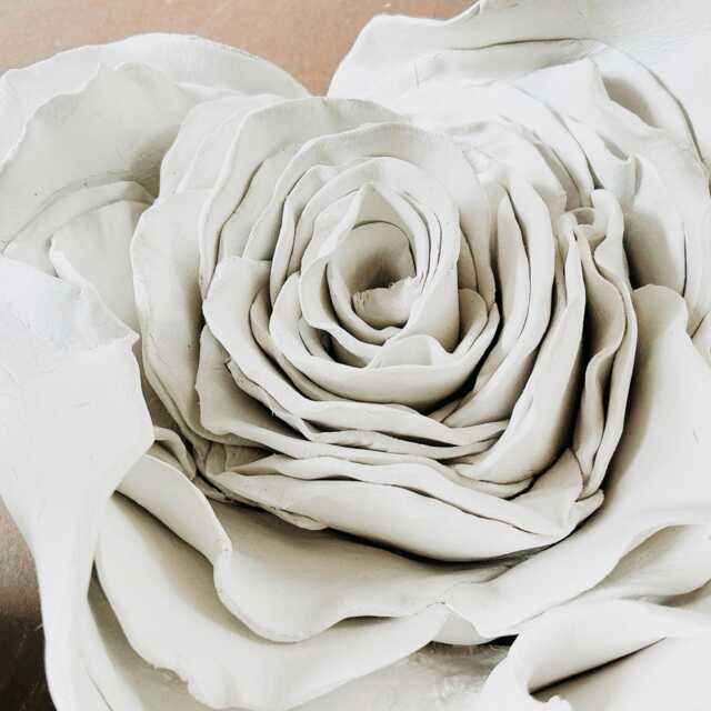 Clay Roses Rose Flowers For Wall Or Table Handmade & Handsculpted by ...