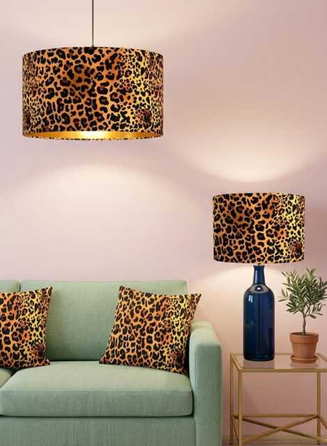 Handmade By Order Luxury Golden Leopard Cheetah Print On Velvet Drum ...