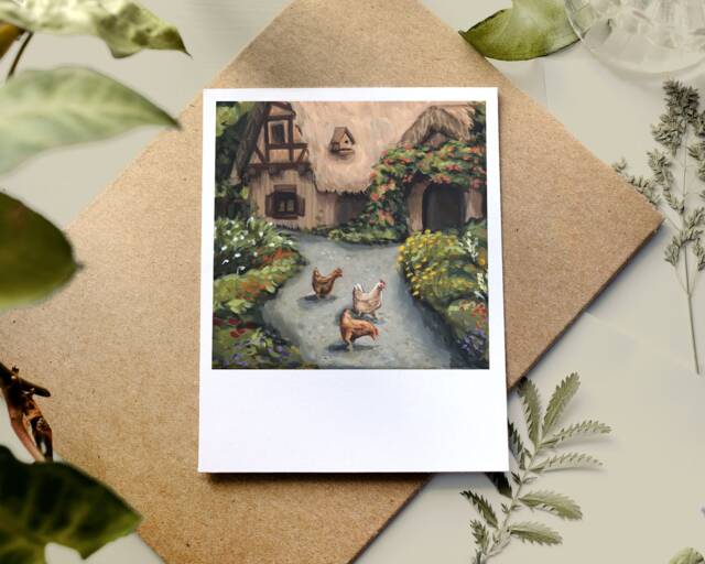 Cottage Art Print - 4x5 Polaroid Print Fairycore Cottagecore Room Decor ...