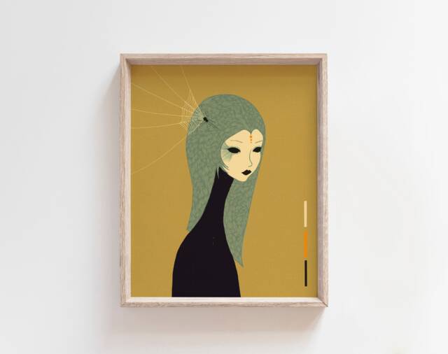 Surreal Mid Century Modern Art Print Japanese Woodblock Retro 70S ...