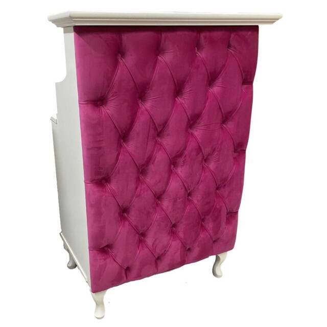 Small Padded Front Reception Desk in Fushia Pink Velvet by Etsy ...