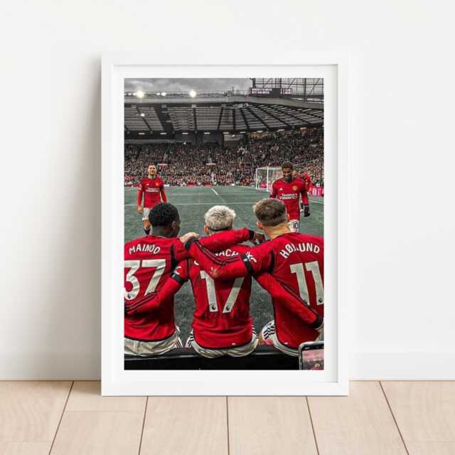 Personalised Manchester United Print, Alejandro Garnacho Goal ...