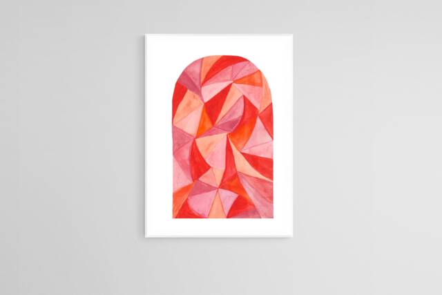 Watercolor Painting Print Bright Colorful Print Abstract Unique Design ...