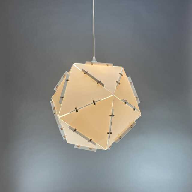 White Origami Style Sphere Shaped Pendant Light. Eco-Friendly & Modular ...