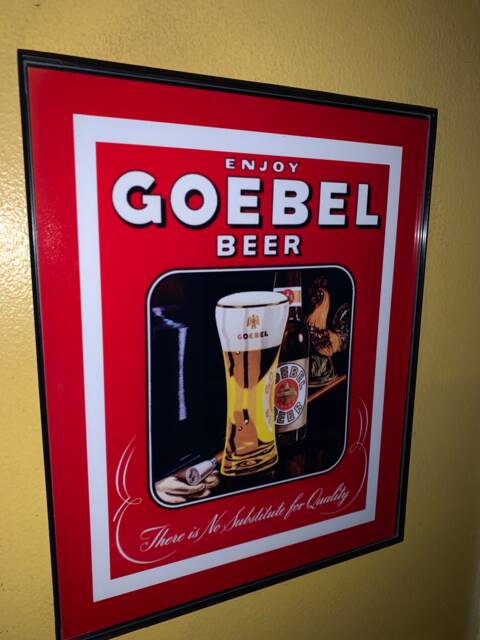 Enjoy Goebel Beer Bar Framed Advertising Print Man Cave Sign by Etsy ...