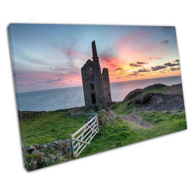 Wheal Owles Mine Wall Art Print Ready To Hang Home Office Decor ...