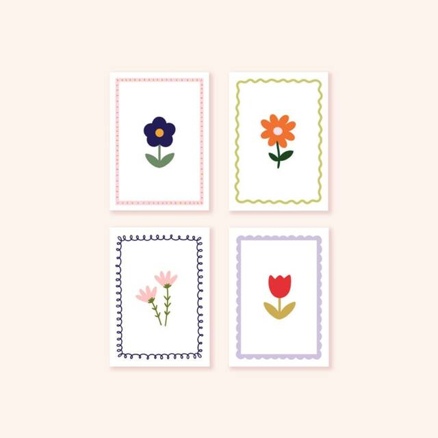 A6 Mini Floral Print Set, Flower Print, Cute Prints, Art Wall by Etsy ...
